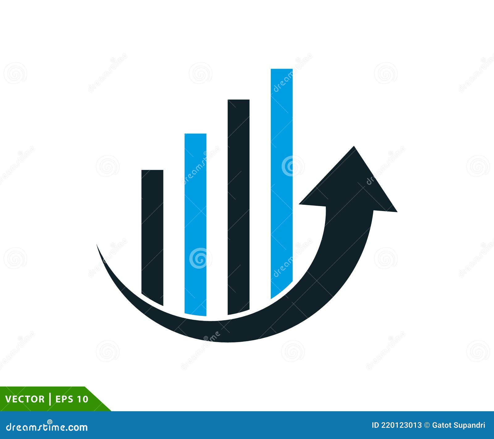 Chart Icon ,growth Bar Icon Logo Design Template Stock Vector ...