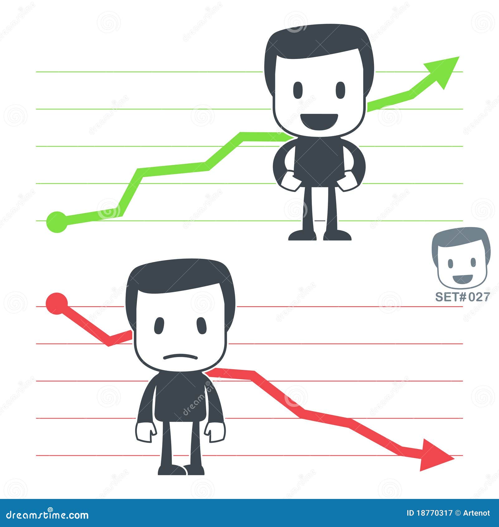 Chart. Icon man. Set#027 stock vector. Illustration of development ...