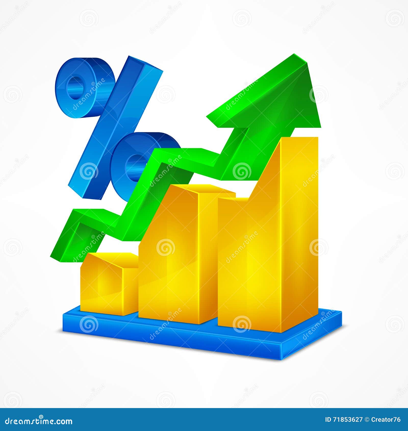Chart icon percent stock vector. Illustration of plan - 71853627