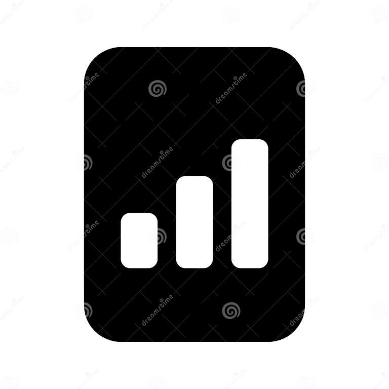 Chart Icon Symbol Vector Image Isolated on the White Background Stock ...