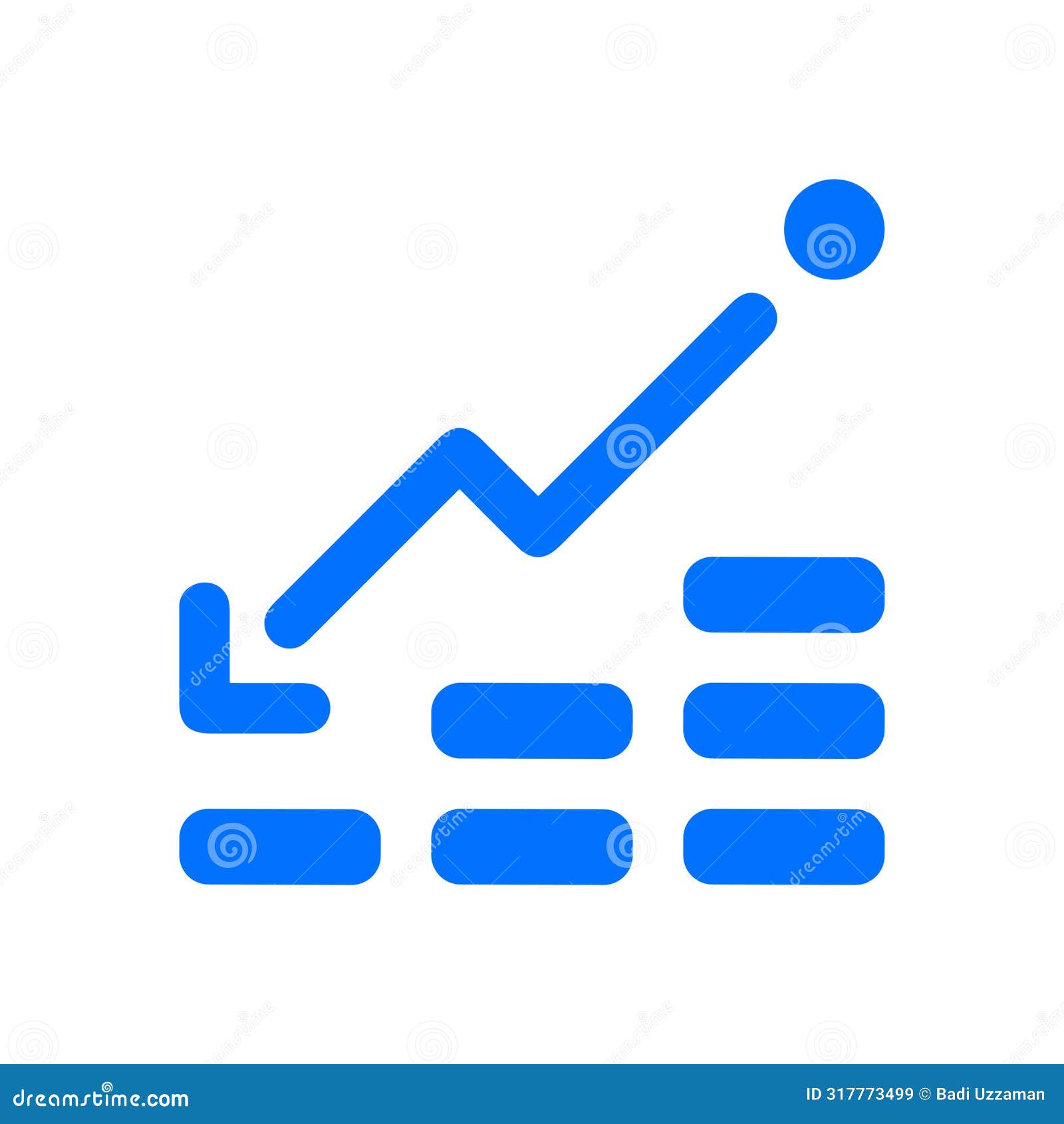 Chart Icon Symbol Vector Image Isolated on the White Background Stock ...