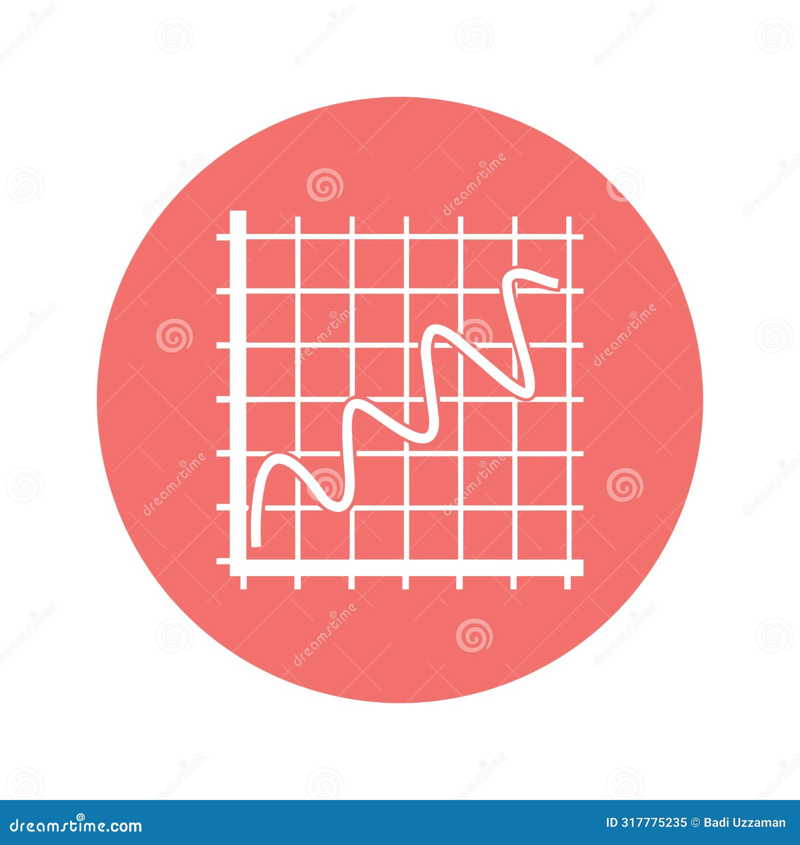 Chart Icon Symbol Vector Image Isolated on the White Background Stock ...