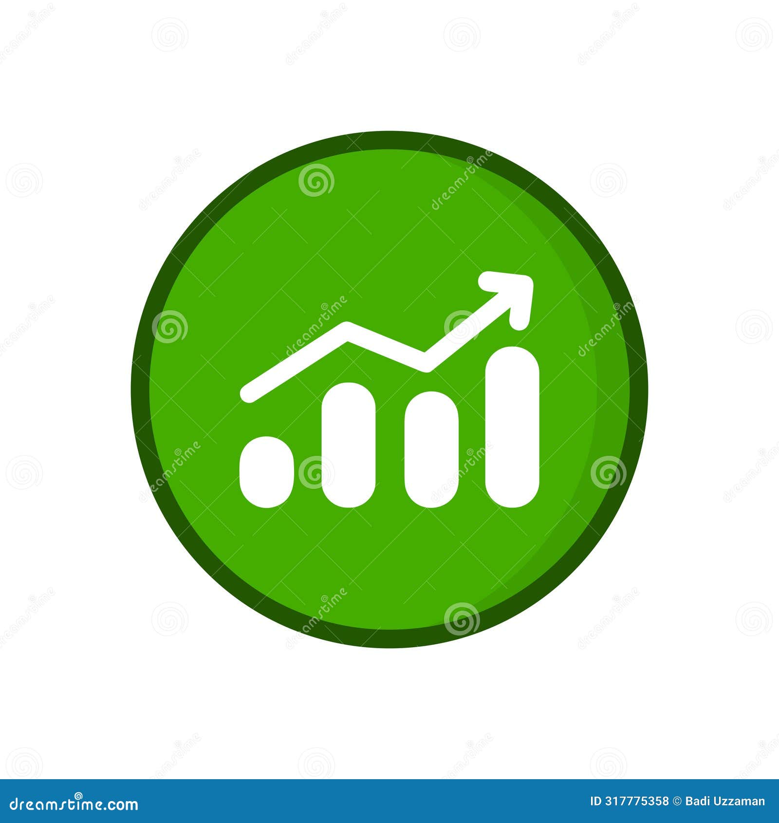 Chart Icon Symbol Vector Image Isolated on the White Background Stock ...