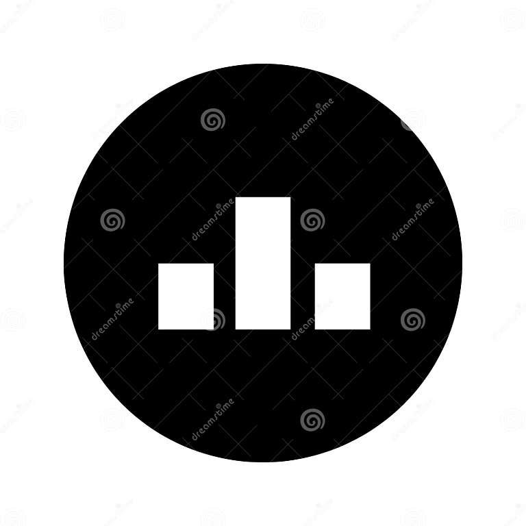 Chart Icon Symbol Vector Image Isolated on the White Background Stock ...
