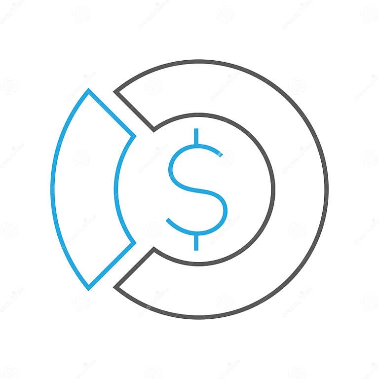 Chart Icon Symbol Vector Image Isolated on the White Background Stock ...