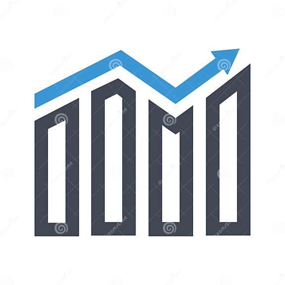 Chart Icon Symbol Vector Image Isolated on the White Background Stock ...
