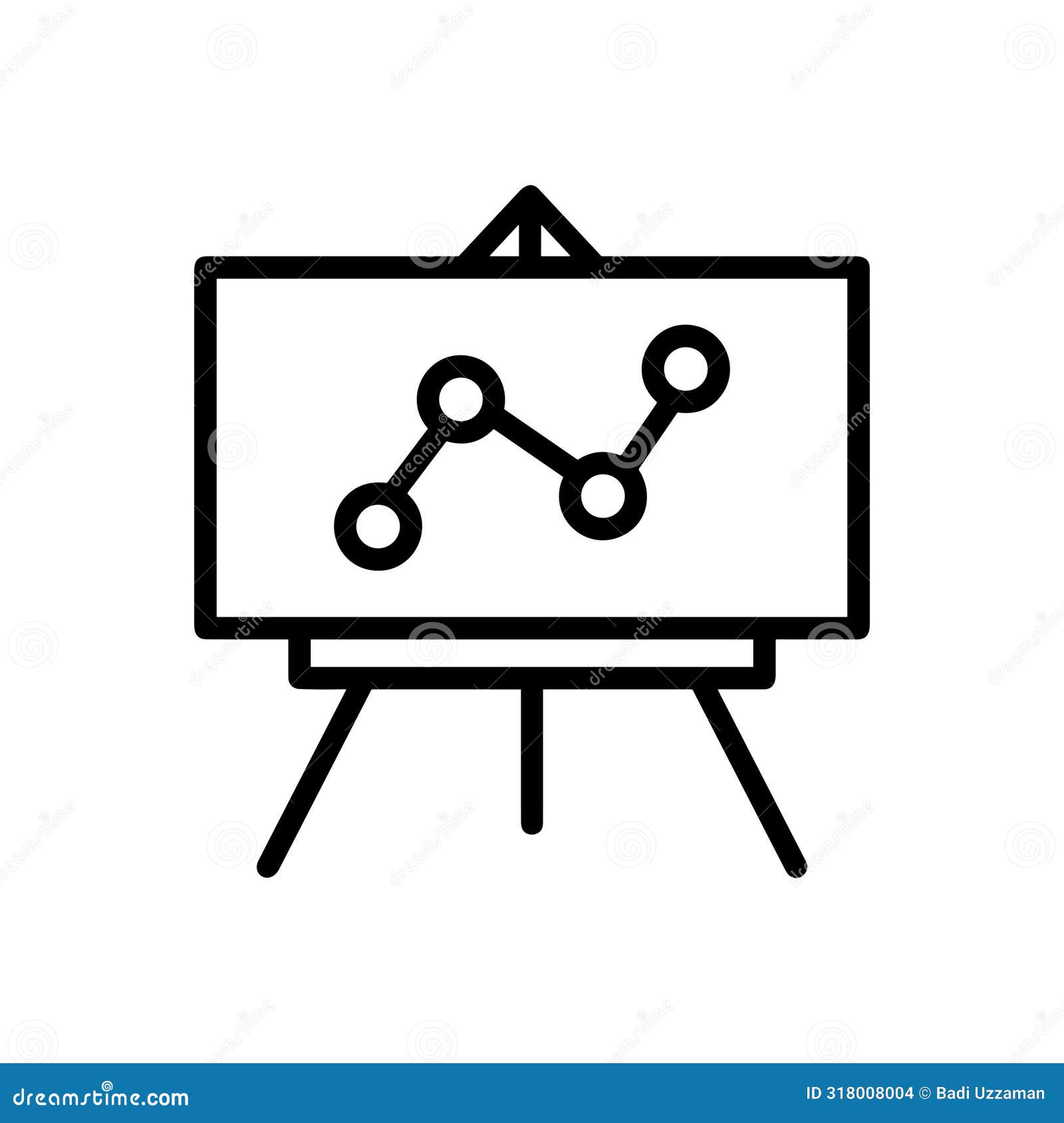 Chart Icon Symbol Vector Image Isolated on the White Background Stock ...