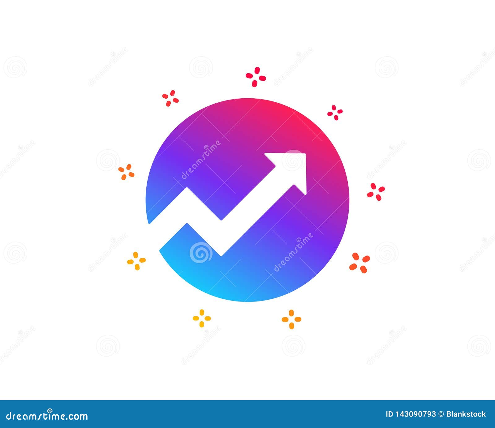 Chart Icon. Report Graph in Circle Sign. Vector Stock Vector ...