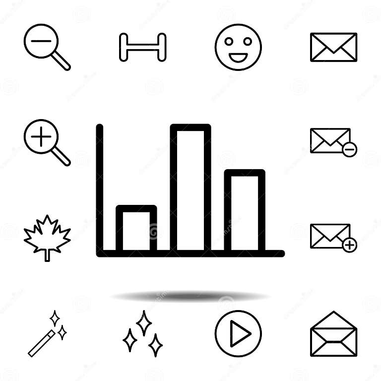 Chart Icon. Simple Thin Line, Outline Vector Element of Minimalistic, Web Icons Set for UI and ...