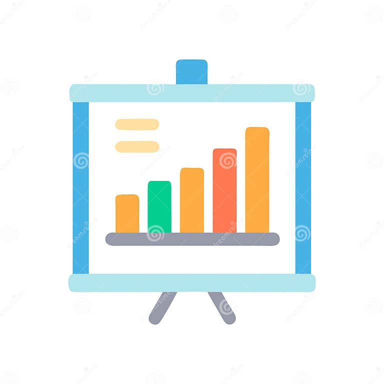 Chart Icon for Study Analysis Stock Vector - Illustration of university ...