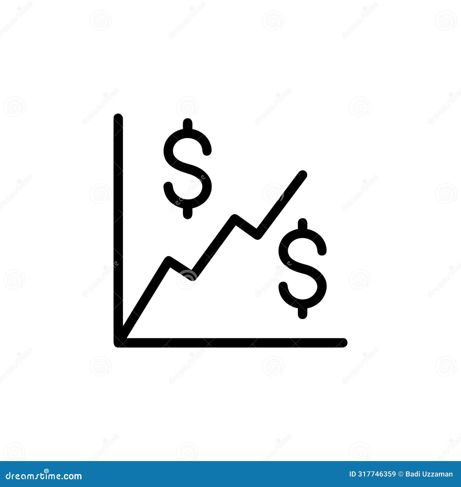 Chart Icon Symbol Vector Image Isolated on the White Background Stock ...