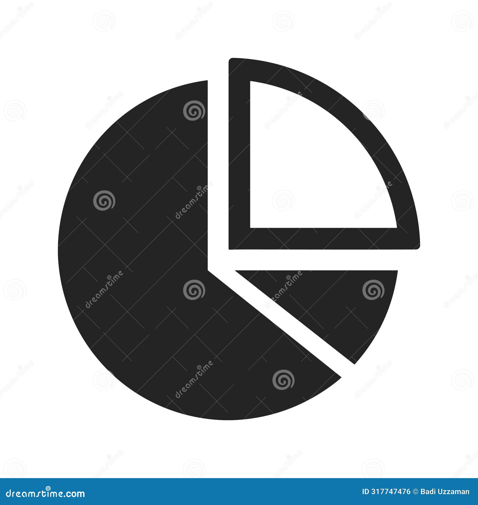 Chart Icon Symbol Vector Image Isolated on the White Background Stock ...