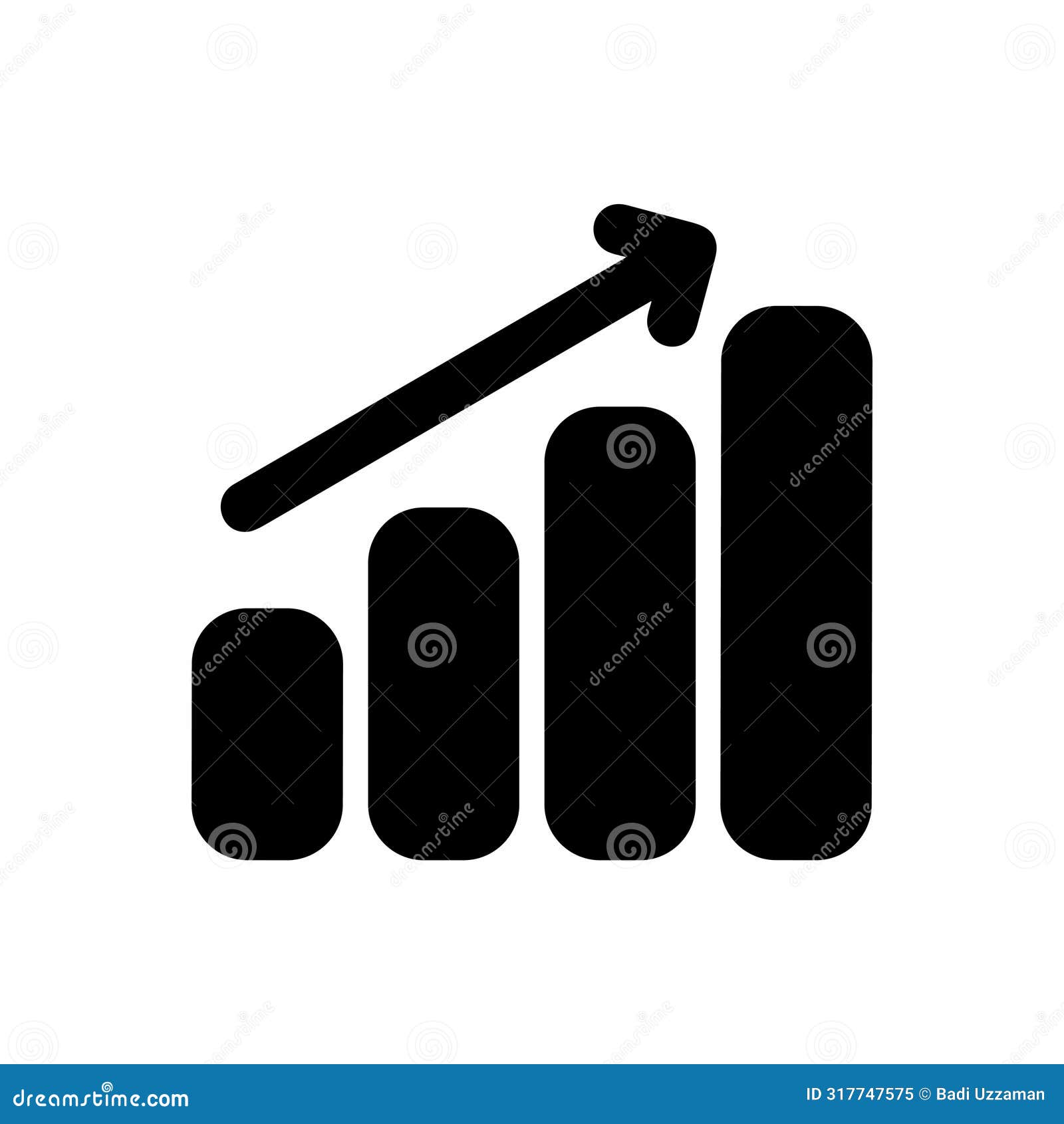 Chart Icon Symbol Vector Image Isolated on the White Background Stock ...