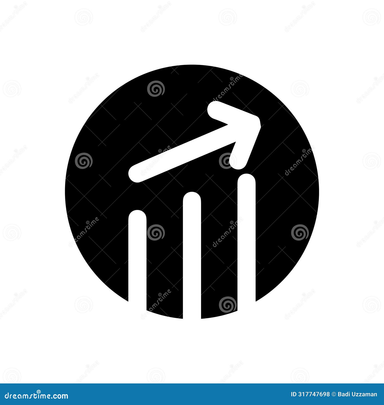 Chart Icon Symbol Vector Image Isolated on the White Background Stock ...