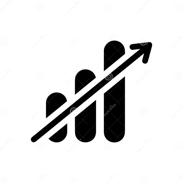 Chart Icon Symbol Vector Image Isolated on the White Background Stock ...