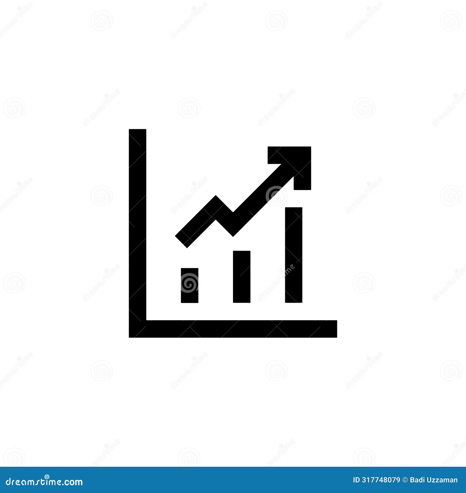 Chart Icon Symbol Vector Image Isolated on the White Background Stock ...