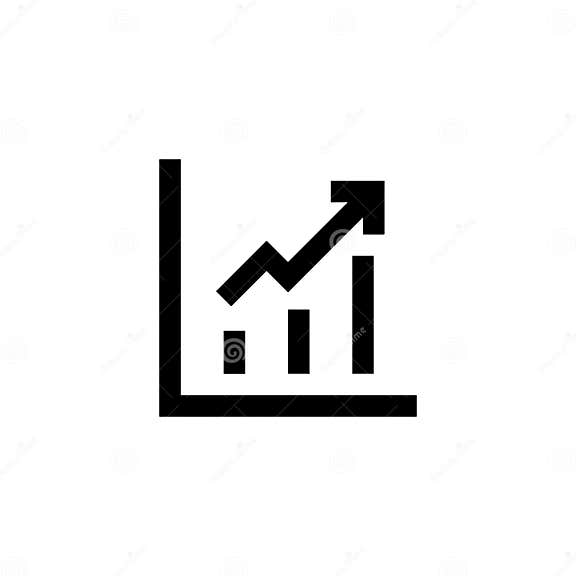 Chart Icon Symbol Vector Image Isolated on the White Background Stock ...