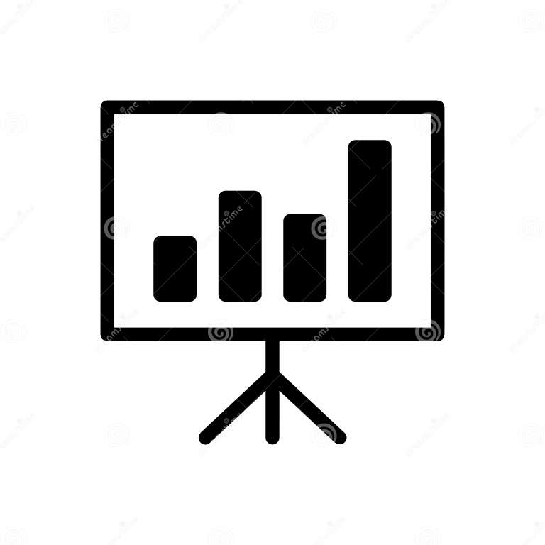 Chart Icon Symbol Vector Image Isolated on the White Background Stock ...