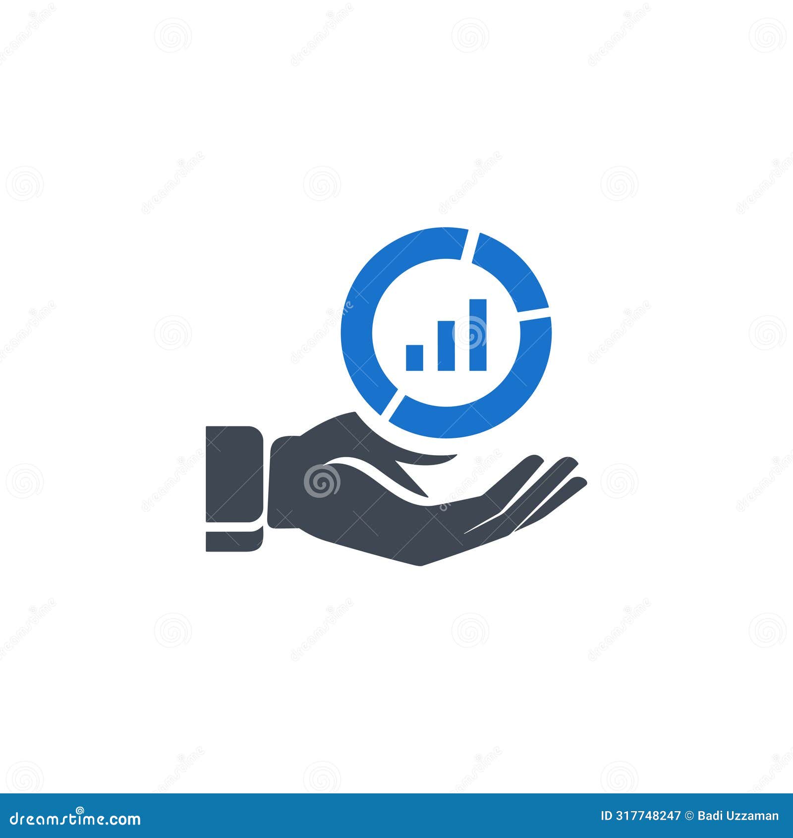 Chart Icon Symbol Vector Image Isolated on the White Background Stock ...