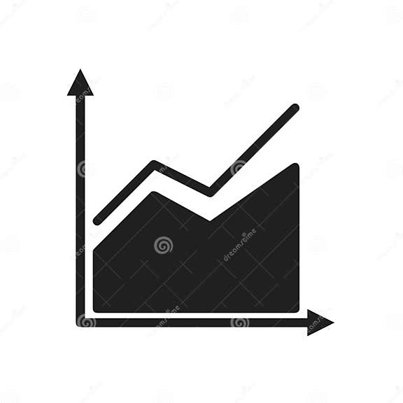Chart Icon Symbol Vector Image Isolated on the White Background Stock ...