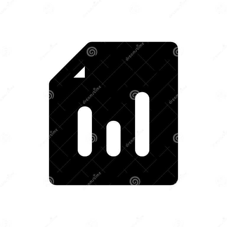 Chart Icon Symbol Vector Image Isolated on the White Background Stock ...