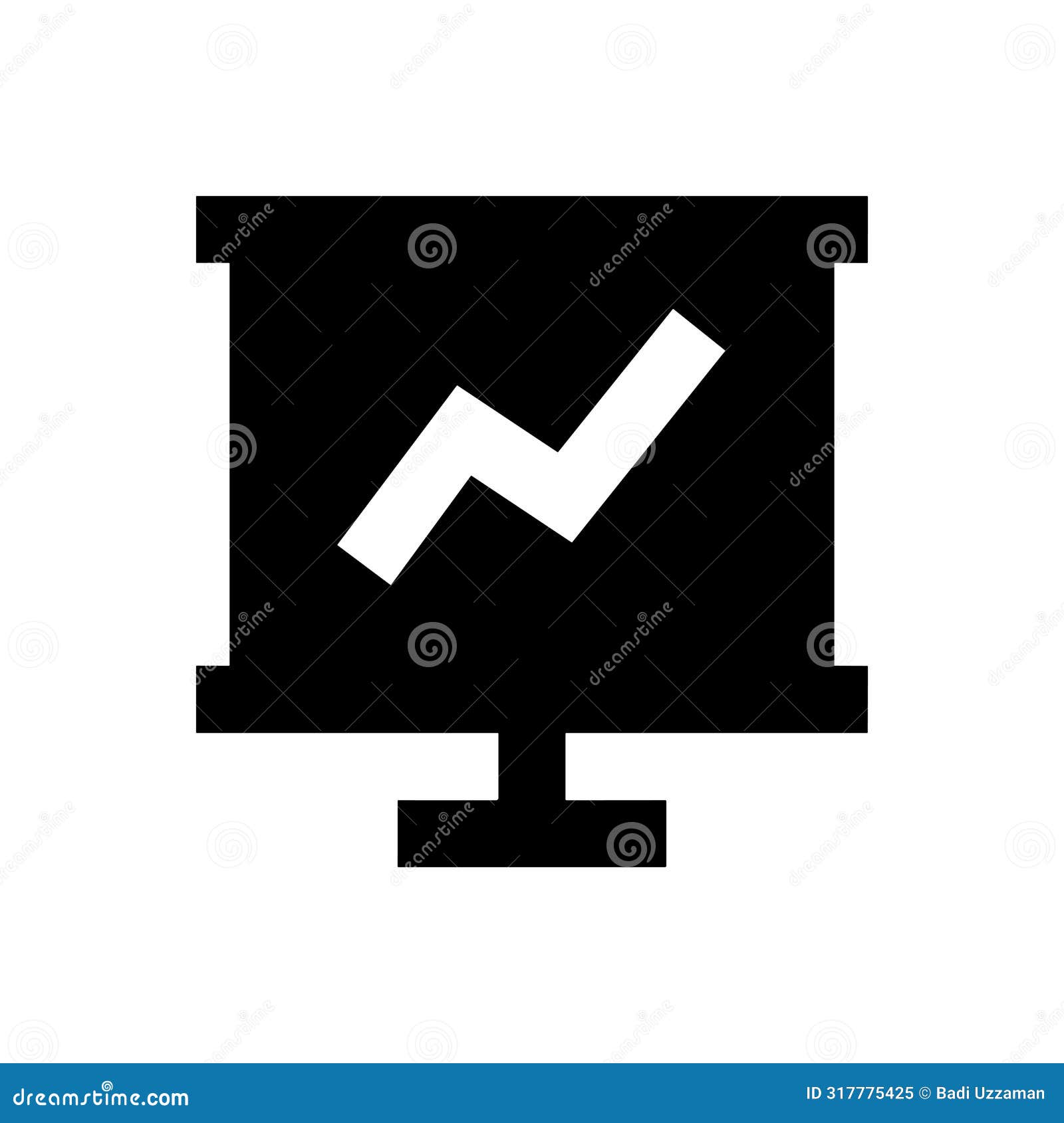 Chart Icon Symbol Vector Image Isolated on the White Background Stock ...