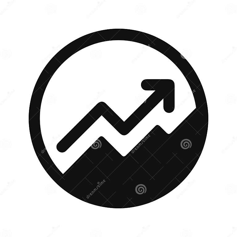 Chart Icon Symbol Vector Image Isolated on the White Background Stock ...