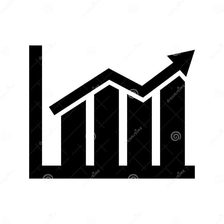 Chart Icon Symbol Vector Image Isolated on the White Background Stock ...