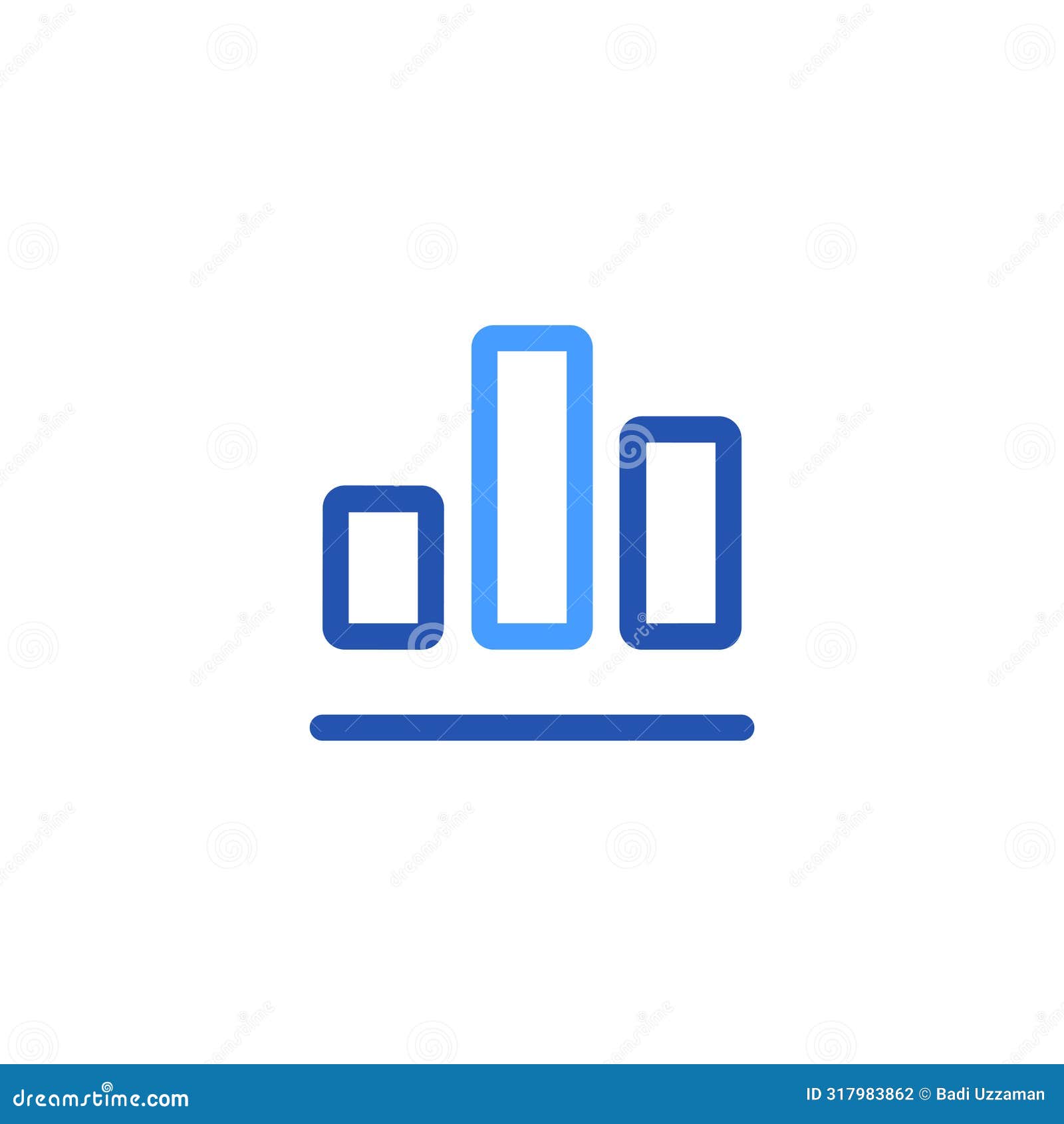 Chart Icon Symbol Vector Image Isolated on the White Background Stock ...
