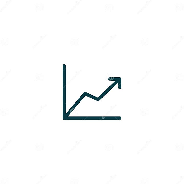 Chart Icon Symbol Vector Image Isolated on the White Background Stock ...