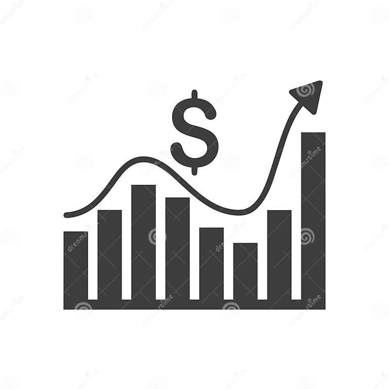 Chart Icon Symbol Vector Image Isolated on the White Background Stock ...