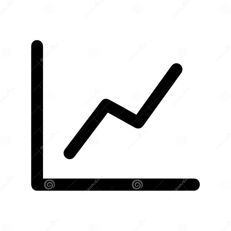 Chart Icon Symbol Vector Image Isolated on the White Background Stock ...