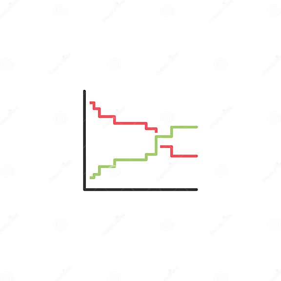 Chart Icon Symbol Vector Image Isolated on the White Background Stock ...