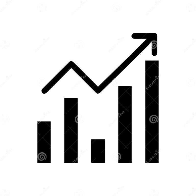 Chart Icon Symbol Vector Image Isolated on the White Background Stock ...
