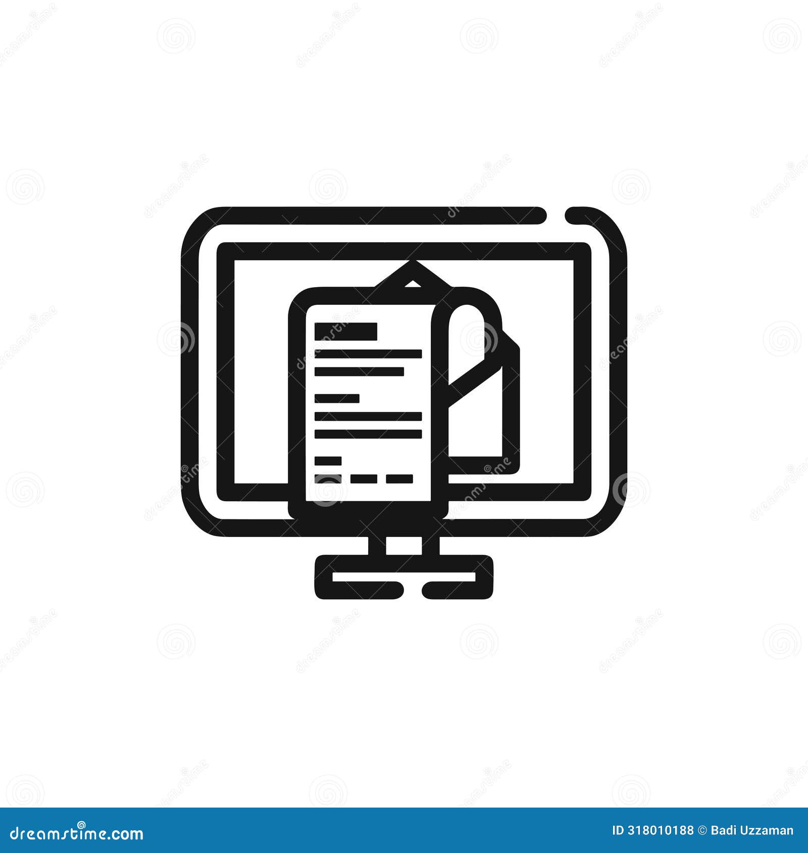 Chart Icon Symbol Vector Image Isolated on the White Background Stock ...