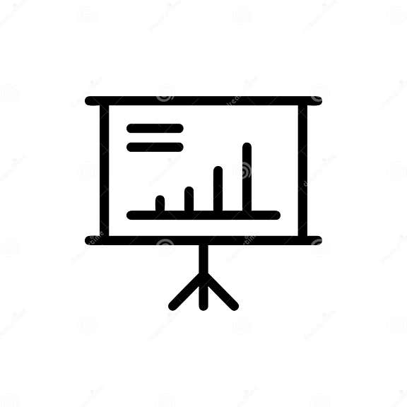 Chart Icon Symbol Vector Image Isolated on the White Background Stock ...