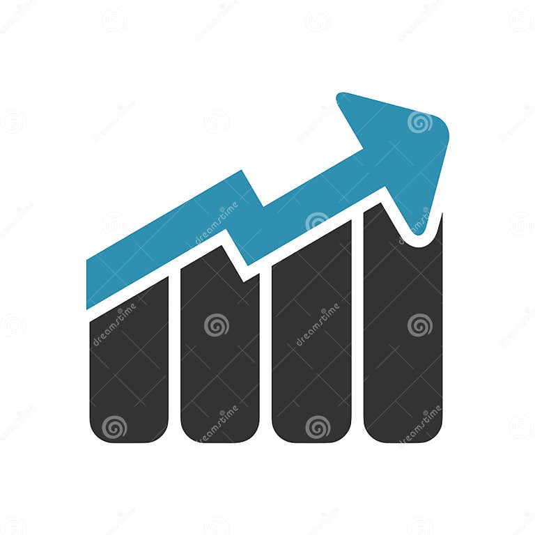 Chart Icon Symbol Vector Image Isolated on the White Background Stock ...