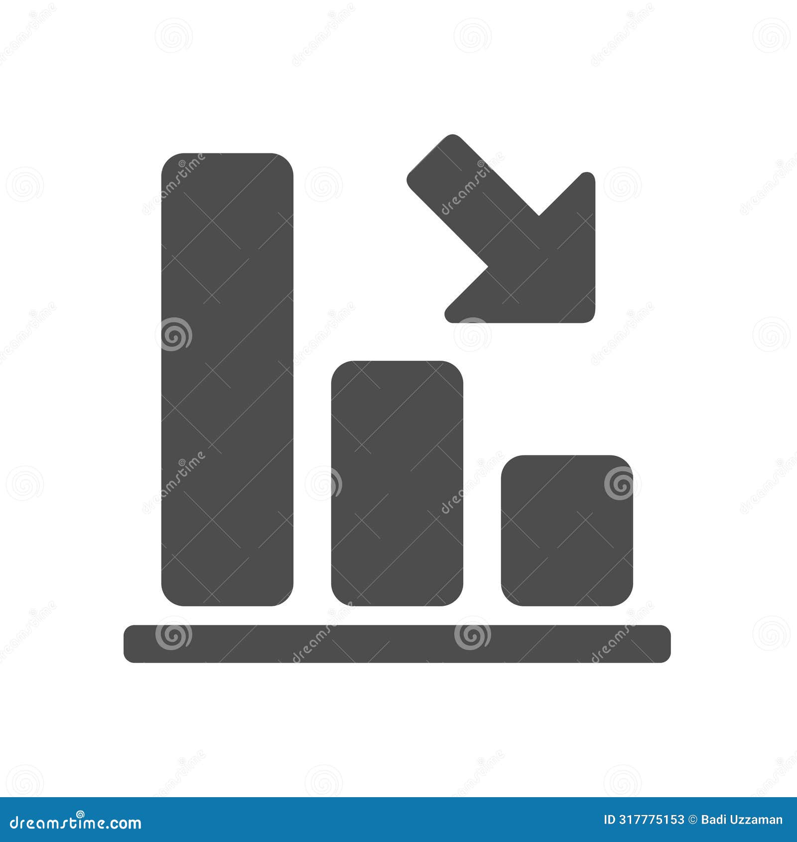 Chart Icon Symbol Vector Image Isolated on the White Background Stock ...
