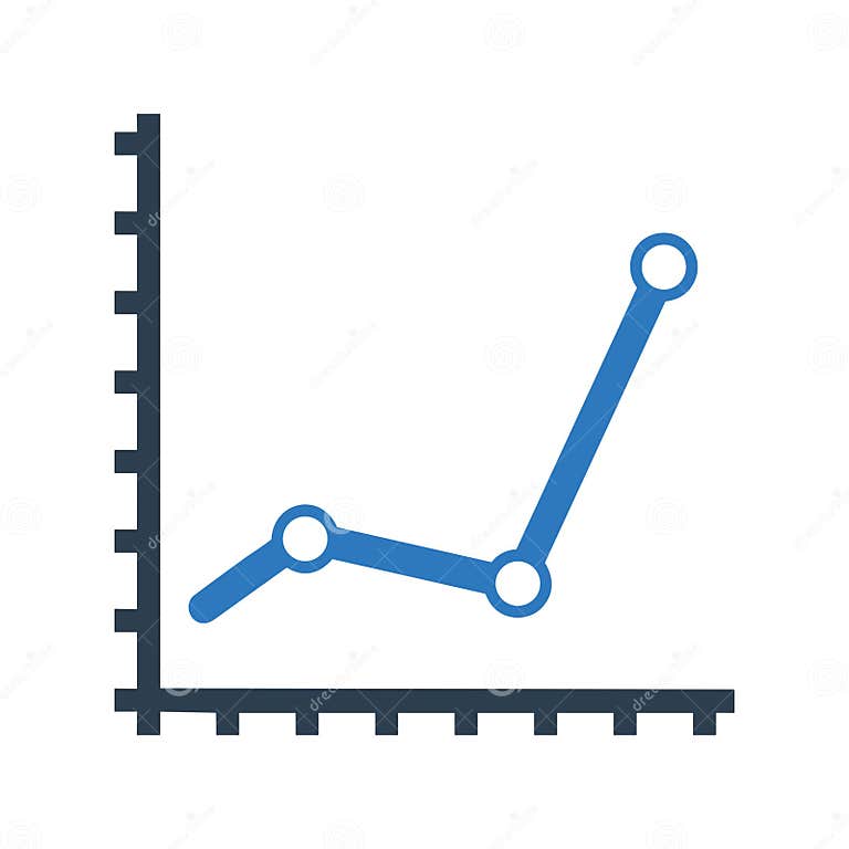 Chart Icon Symbol Vector Image Isolated on the White Background Stock ...