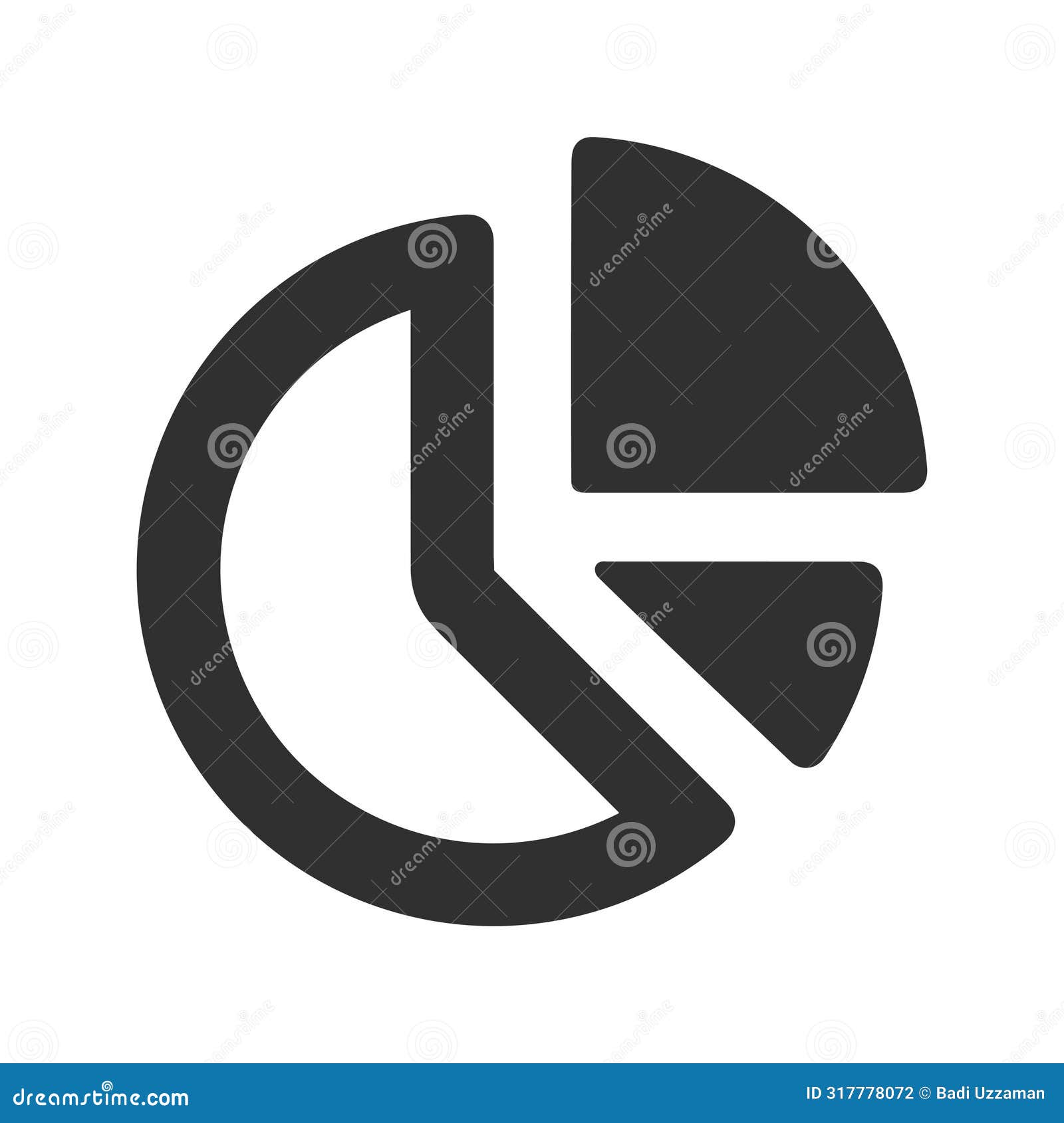 Chart Icon Symbol Vector Image Isolated on the White Background Stock ...