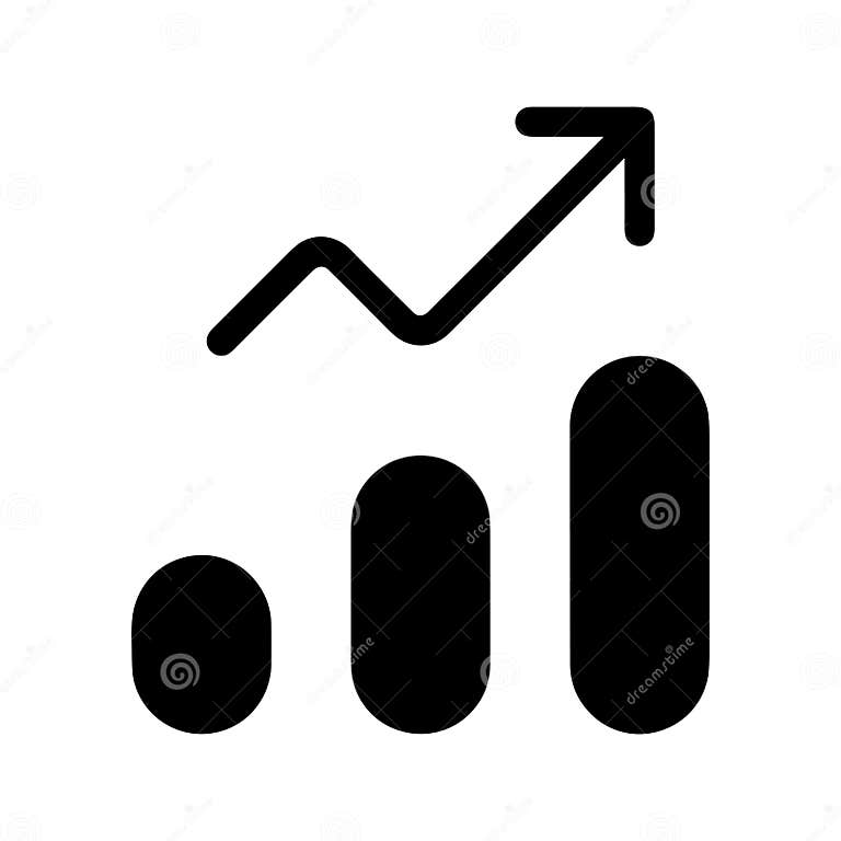 Chart Icon Symbol Vector Image Isolated on the White Background Stock ...