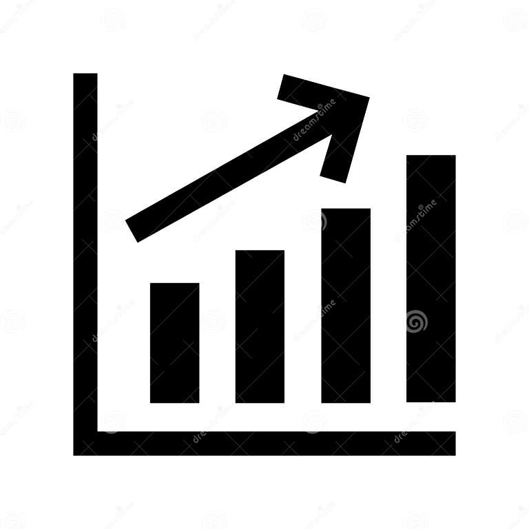 Chart Icon Symbol Vector Image Isolated on the White Background Stock ...