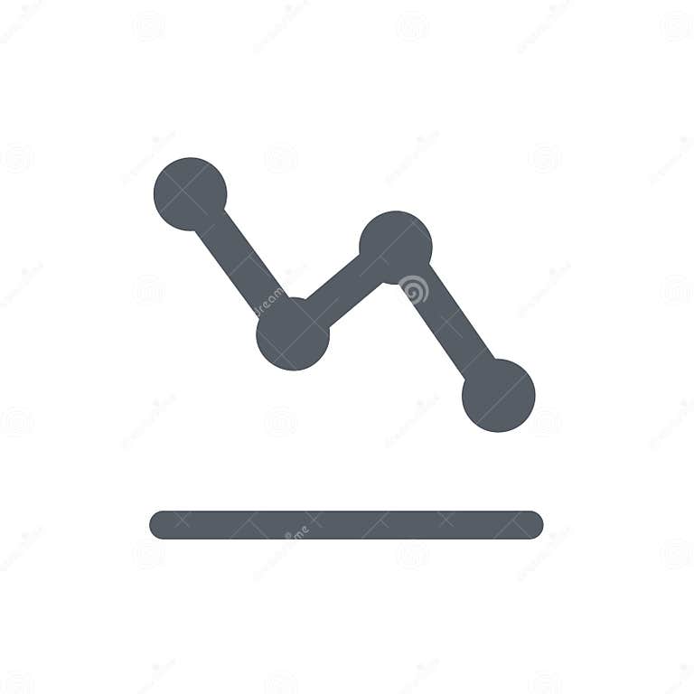 Chart Icon Symbol Vector Image Isolated on the White Background Stock ...