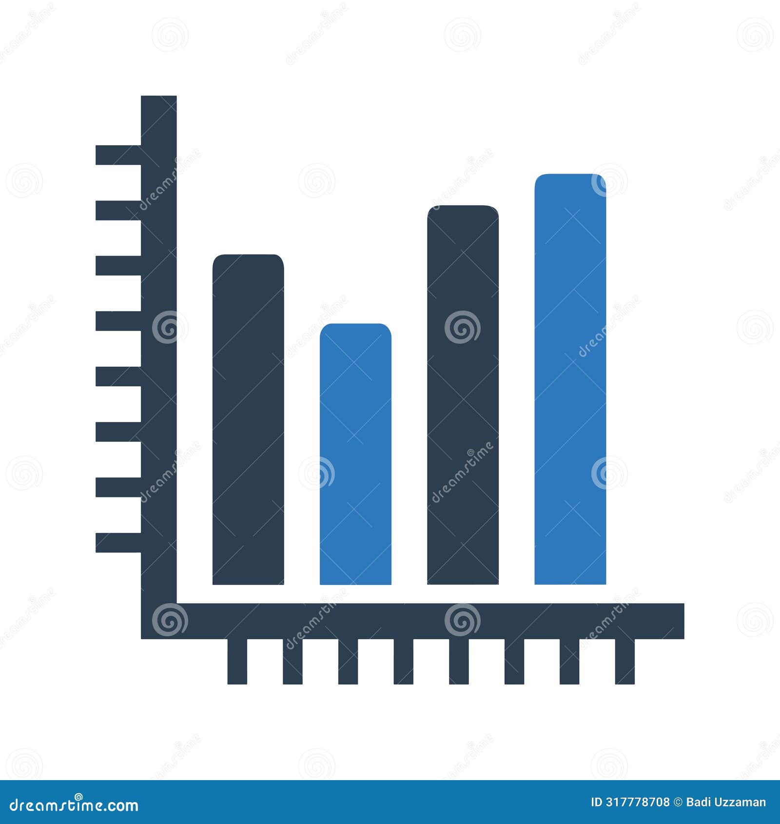 Chart Icon Symbol Vector Image Isolated on the White Background Stock ...