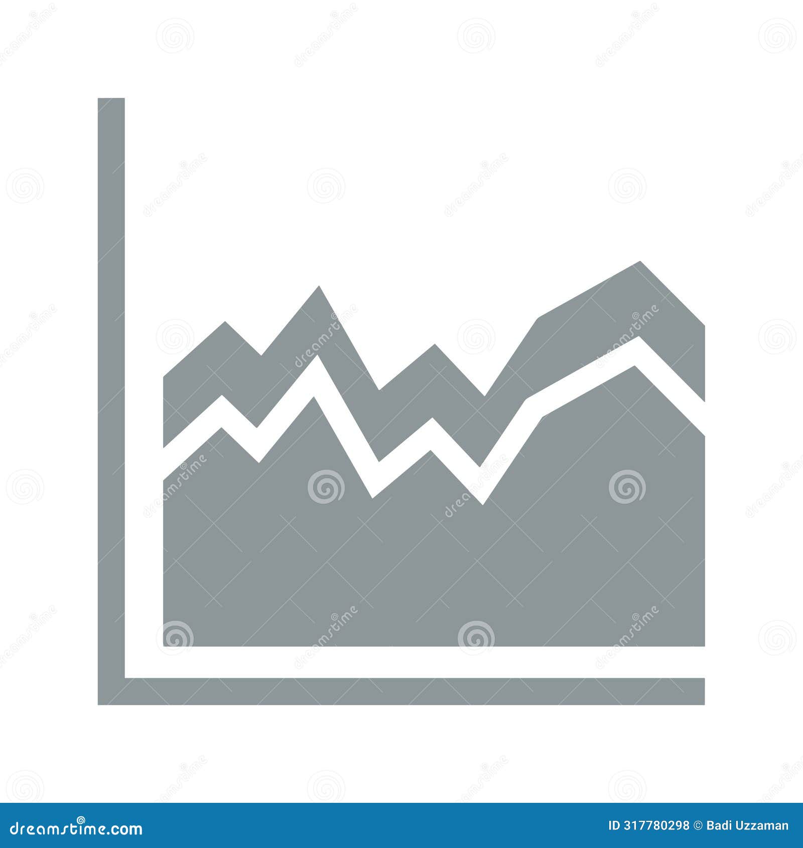 Chart Icon Symbol Vector Image Isolated on the White Background Stock ...
