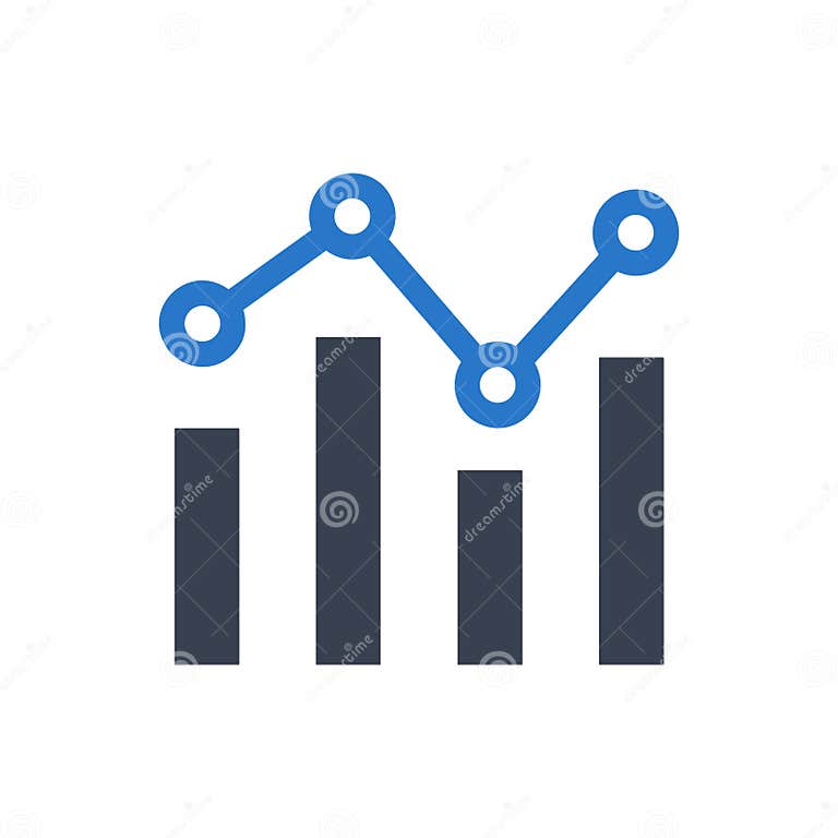 Chart Icon Symbol Vector Image Isolated on the White Background Stock ...
