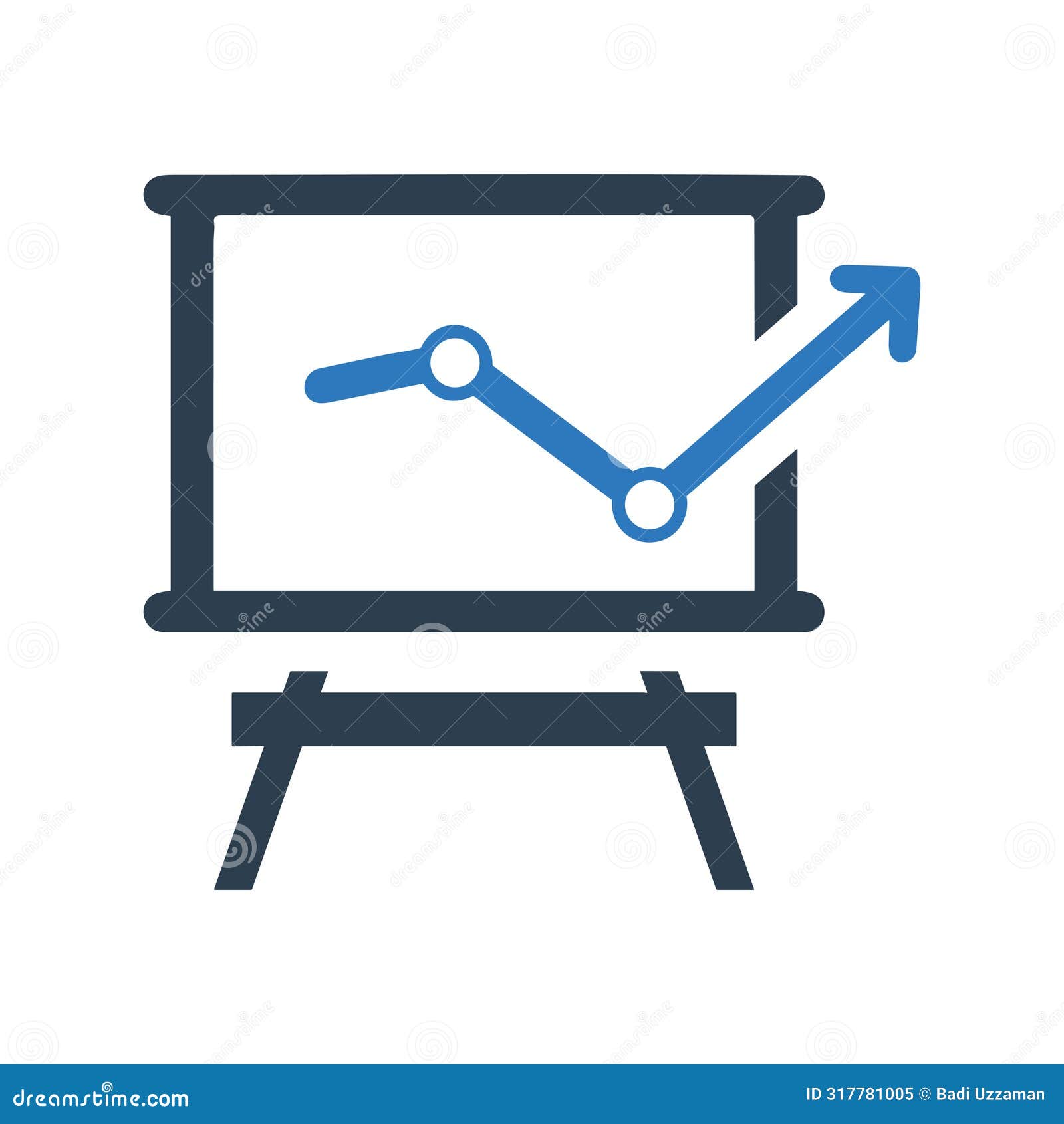 Chart Icon Symbol Vector Image Isolated on the White Background Stock ...