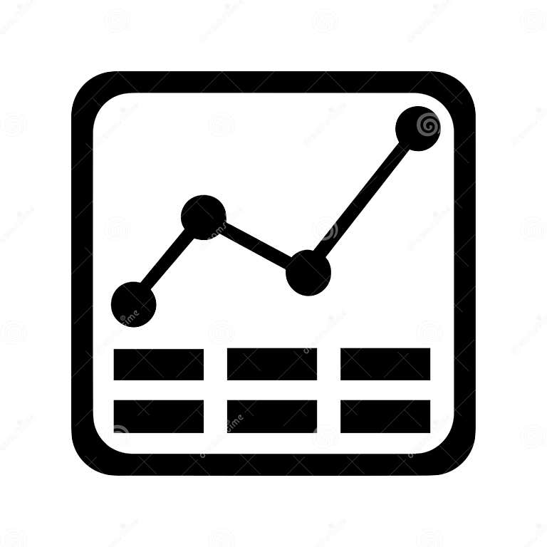 Chart Icon Symbol Vector Image Isolated on the White Background Stock ...