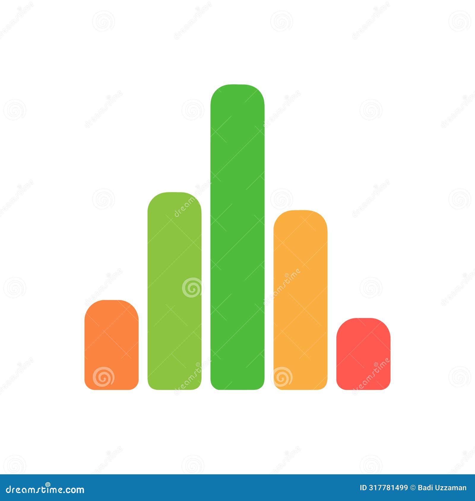 Chart Icon Symbol Vector Image Isolated on the White Background Stock ...