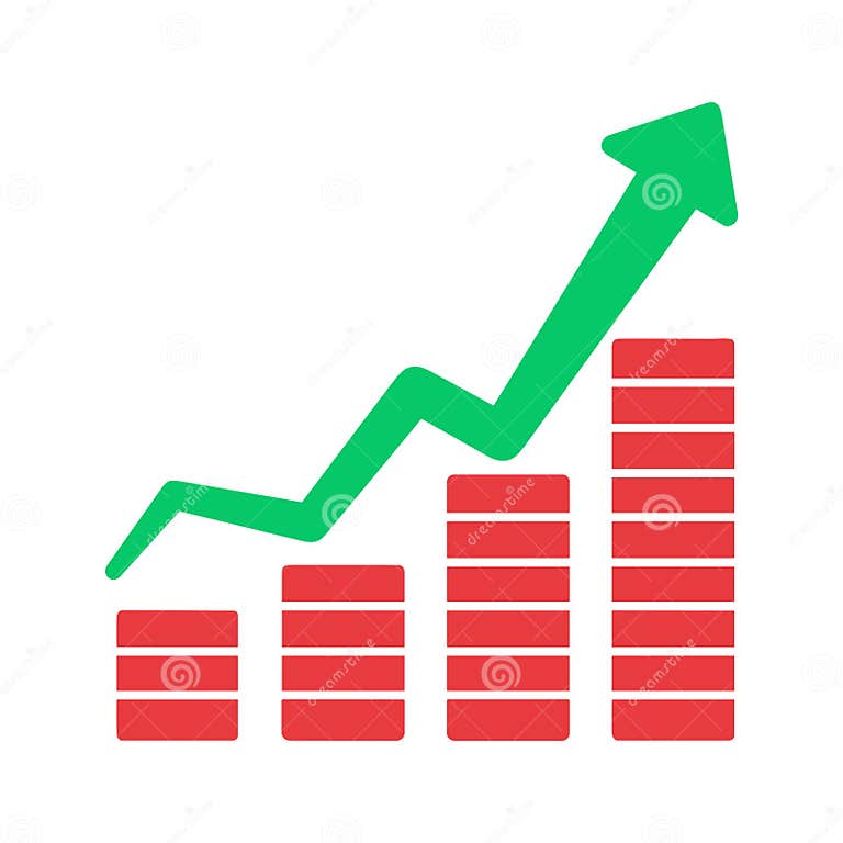 Chart Icon Symbol Vector Image Isolated on the White Background Stock ...